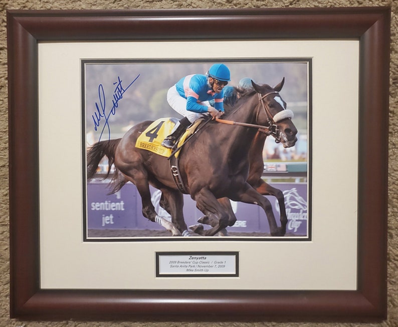 Zenyatta 2009 BC Classic 8x10 Framed Signed Photo #5 Mike Smith - Etsy