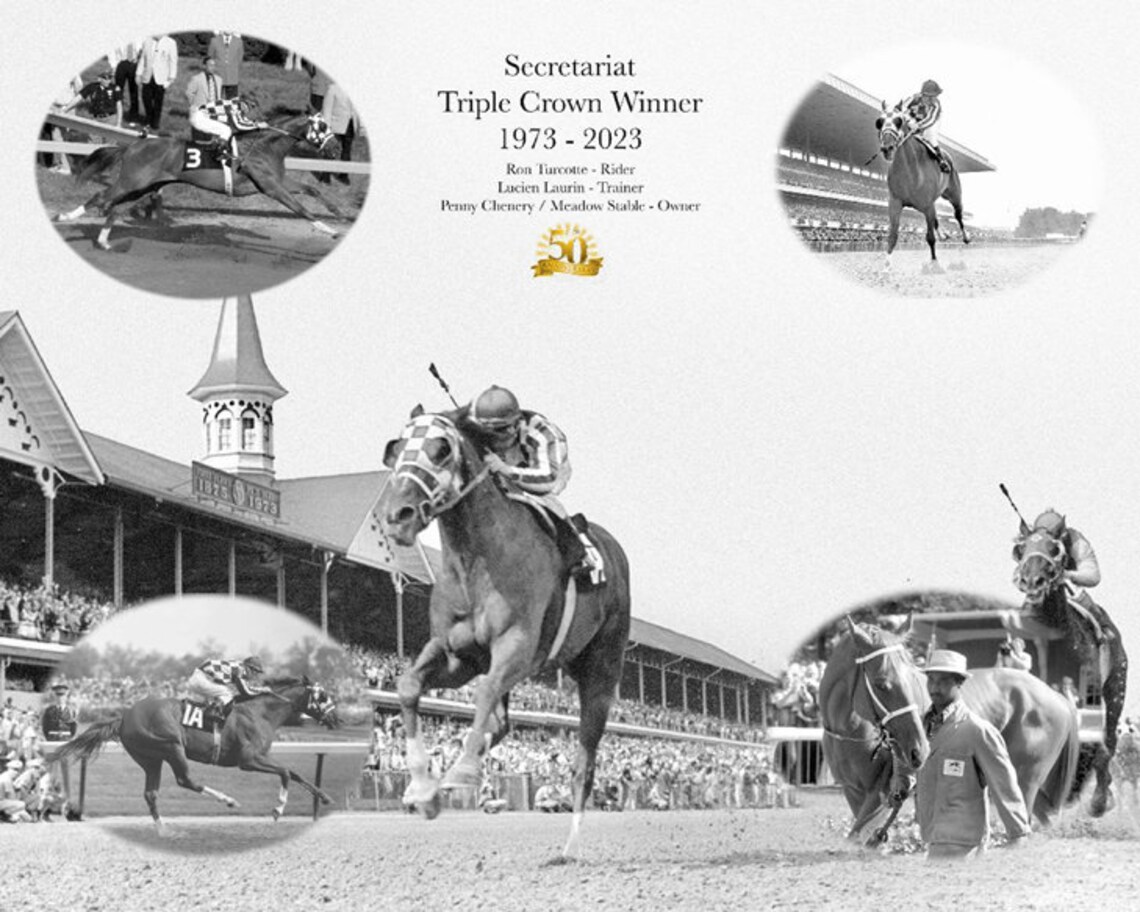 Secretariat 17 Photo Set 8" X 10"'s. One Signed Ron Turcotte - Etsy