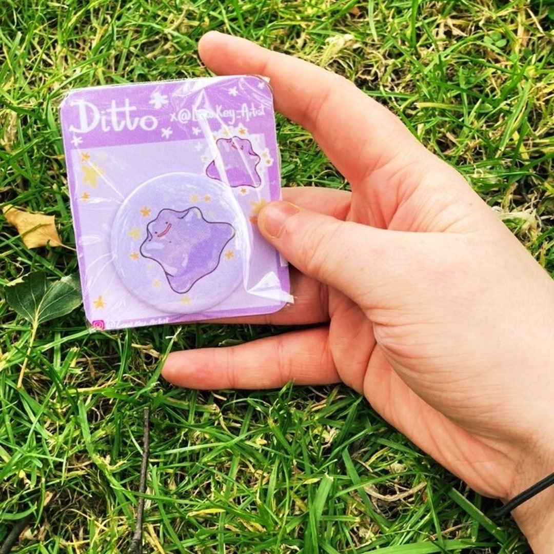 Cute Ditto/ Pokémon/ Fanart Button Badge - Etsy