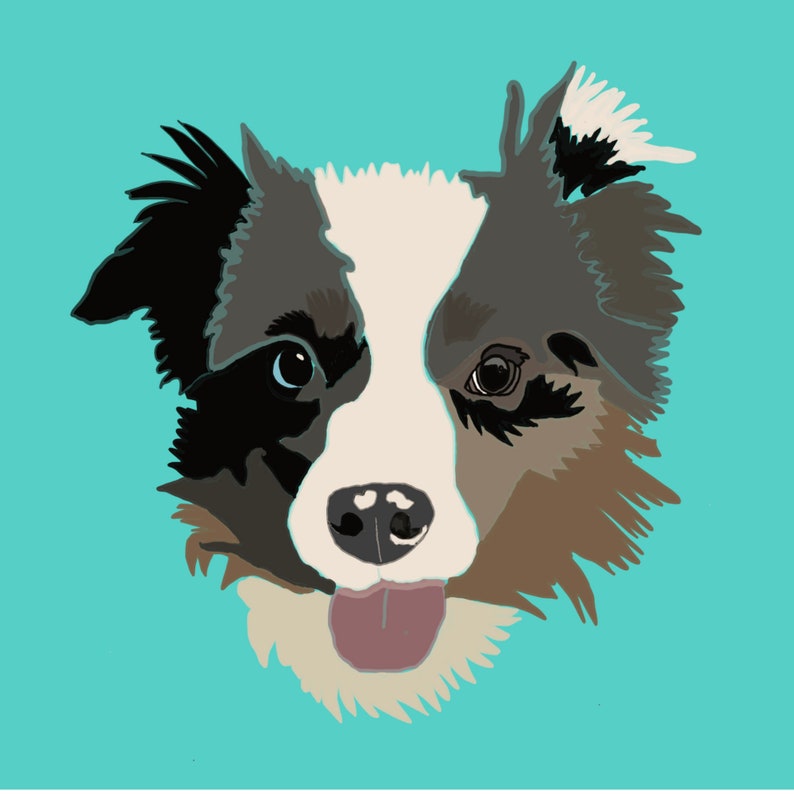 Custom Hand Drawn Animal Portrait digital File - Etsy