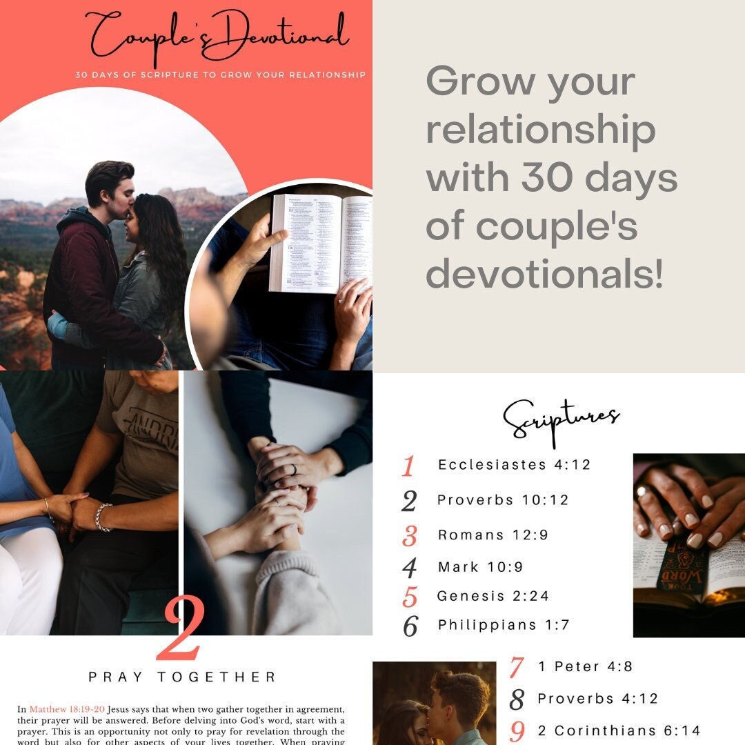 Couple's Devotional | Digital Printable | 30 Days of Scripture ...