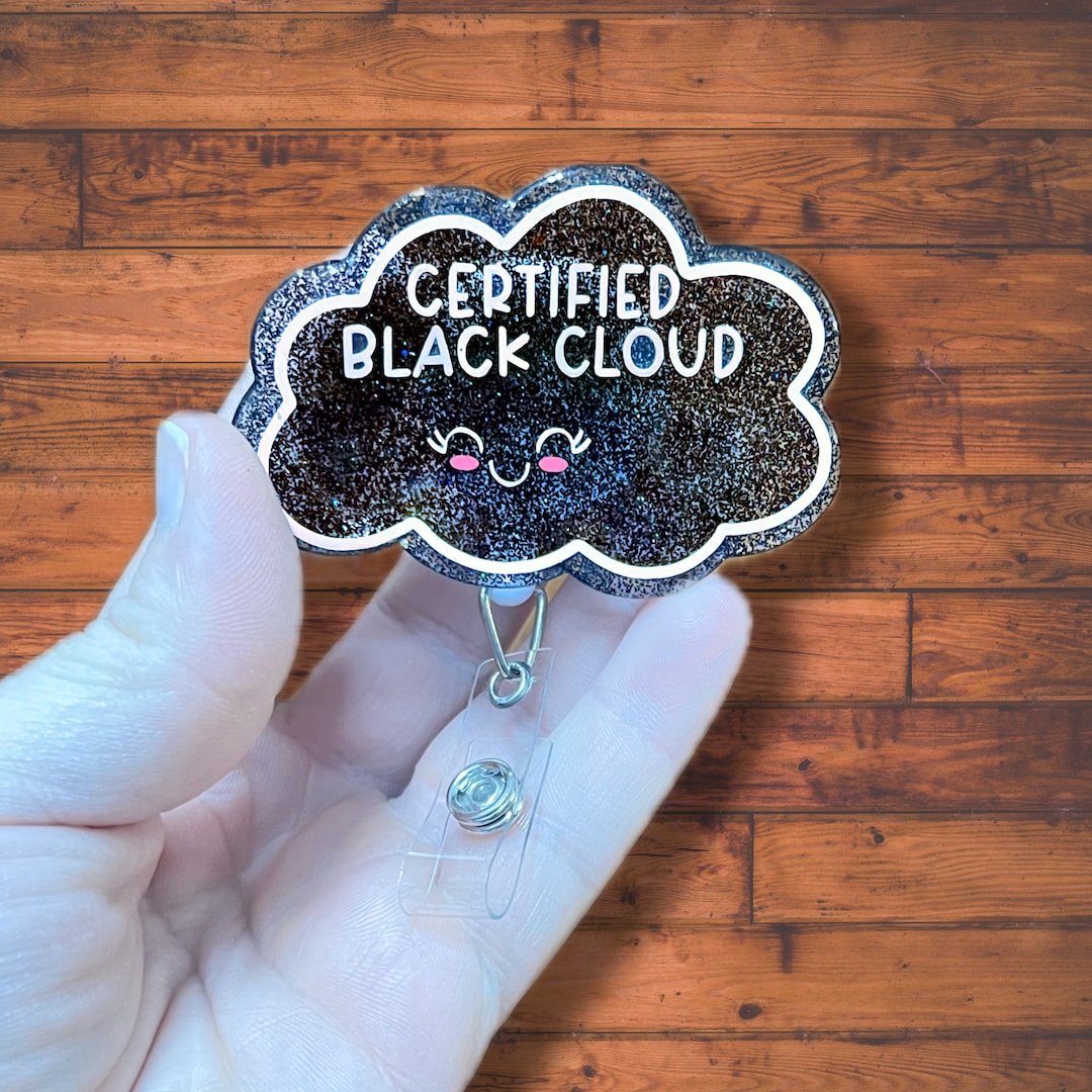 Certified Black Cloud Badge Reel - Etsy