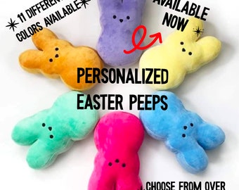 EXTRA LARGE 15 Personalized Easter Peeps, Plush Peeps,easter Basket ...