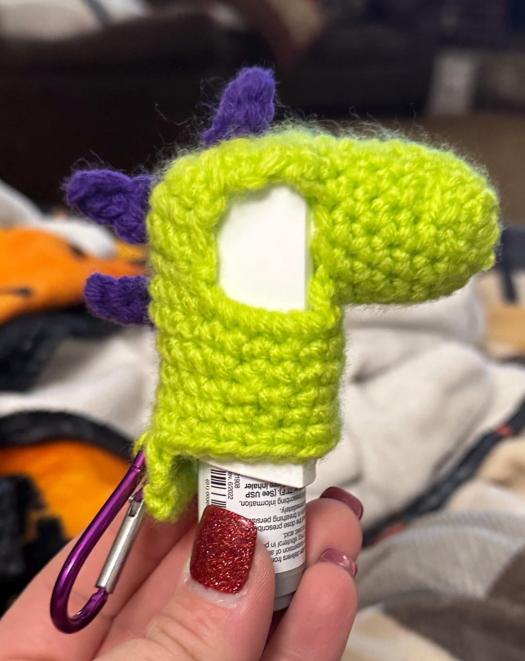 Dino Theme Crocheted Inhaler Holder - Etsy