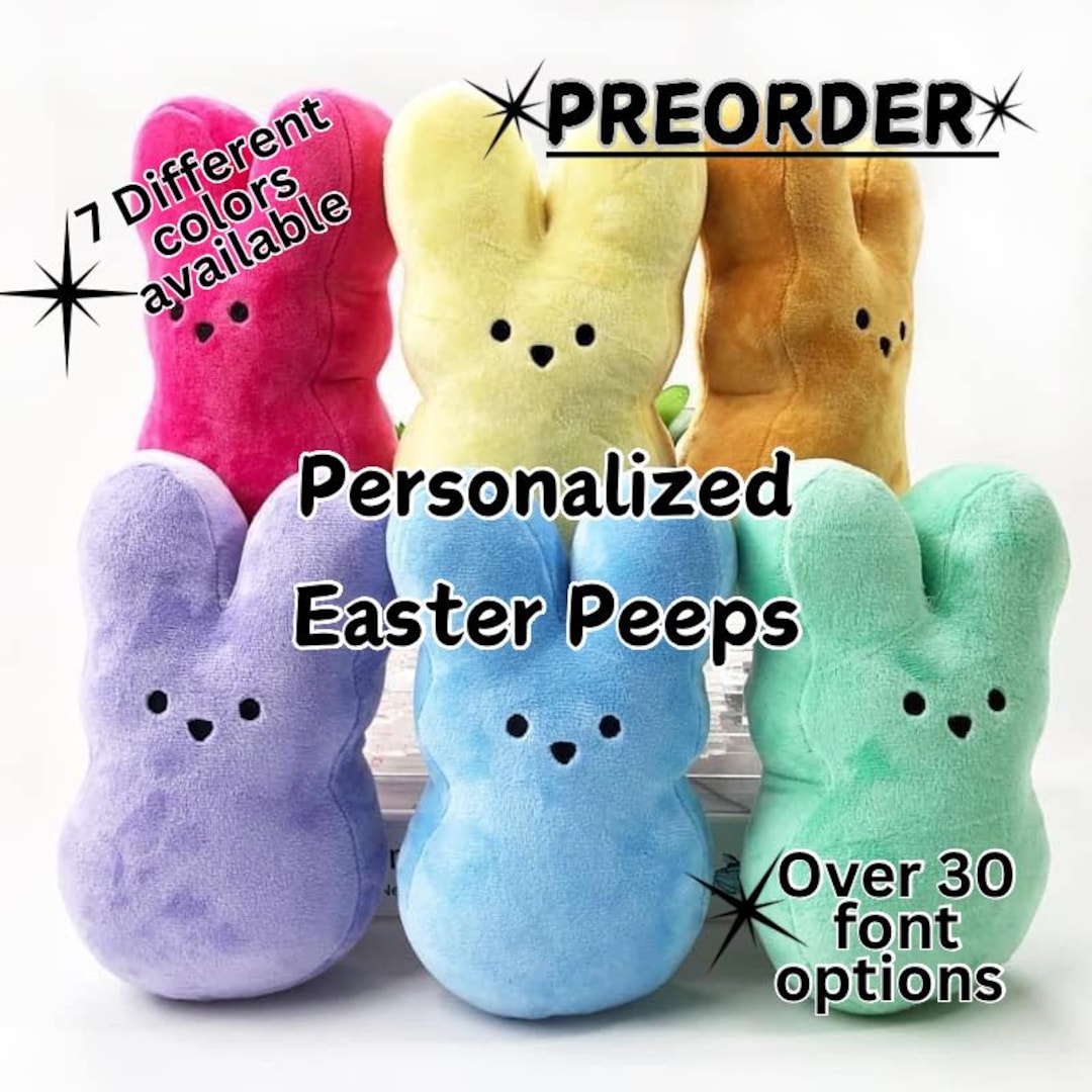 Personalized Easter Peeps Bunny Plush - Etsy