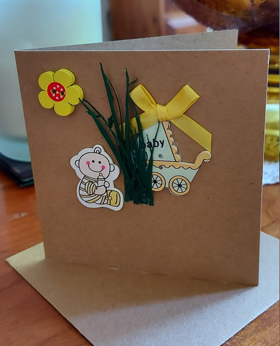 Button Baby Card. Baby Shower. Birthday - Etsy