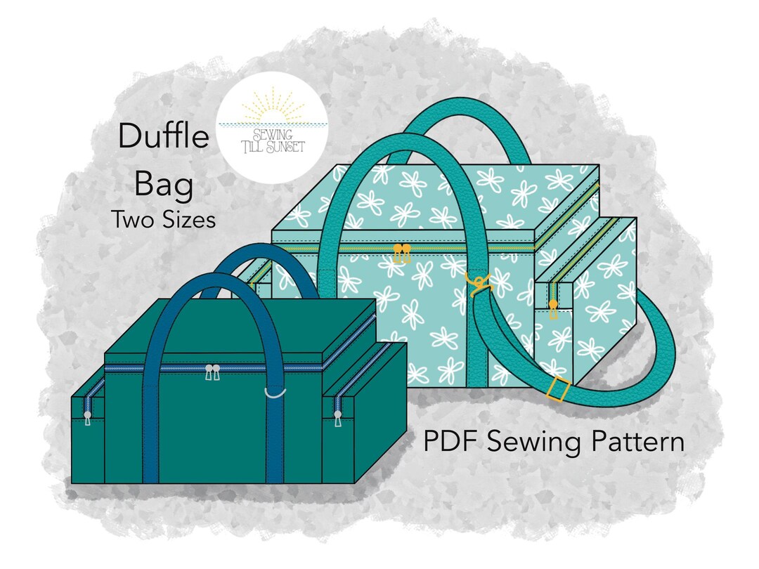 Duffle Bag - 2 Sizes- PDF Sewing Pattern- Intermediate Sewing Project ...