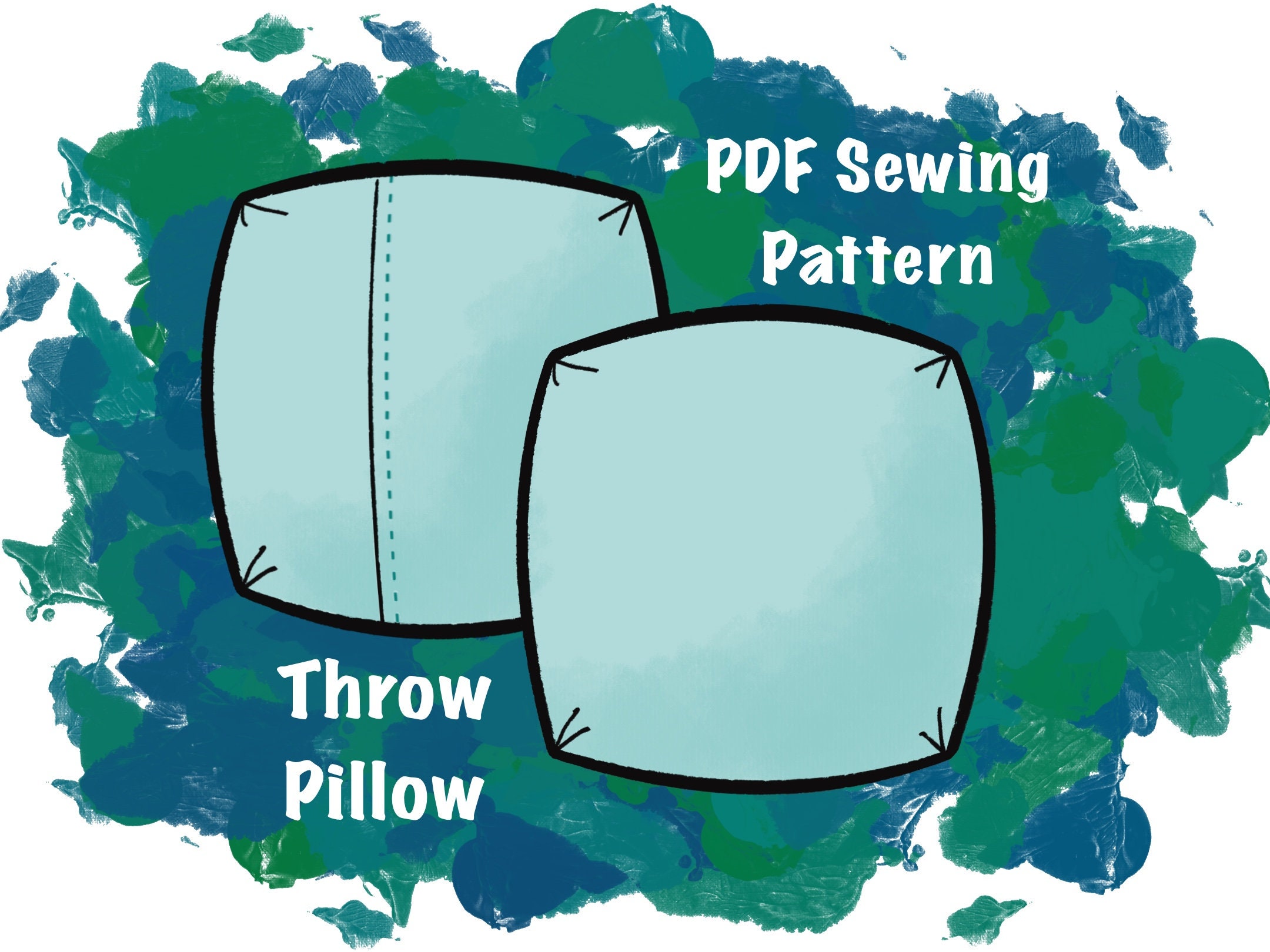 Throw Pillow PDF Sewing Pattern Beginner Sewing Project Digital ...