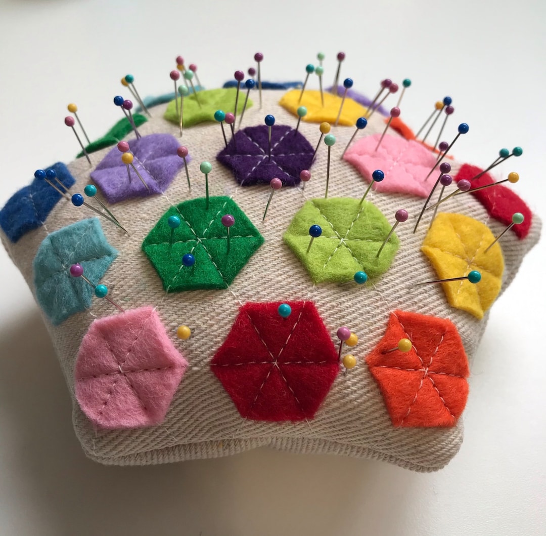 Hexagon Pin Cushion- PDF Sewing Pattern- Novice Sewing Project- Digital ...