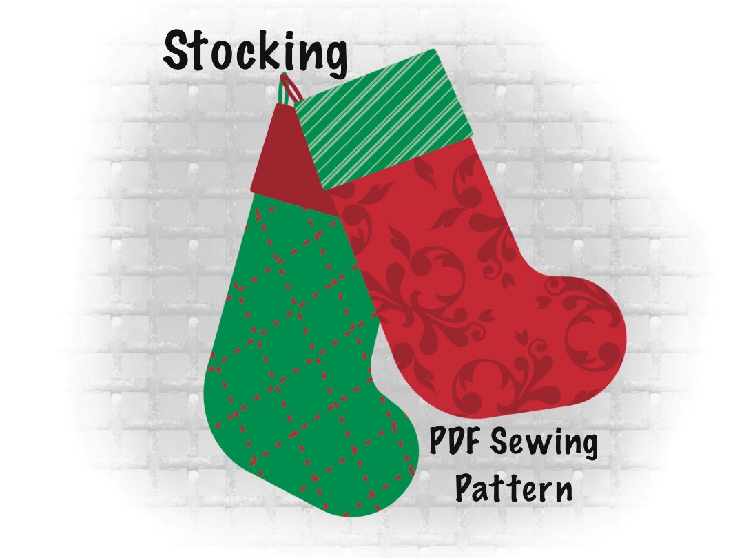Christmas Stocking- PDF Sewing Pattern- Novice Sewing Project- Digital ...