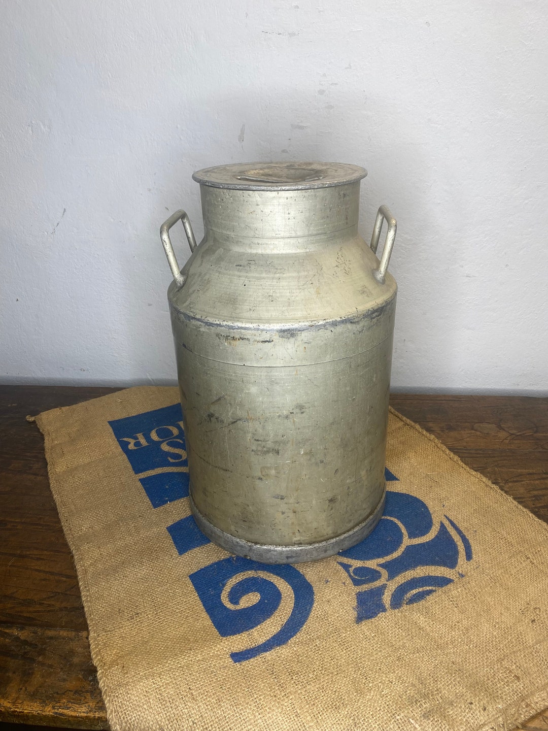 Milk Can, Old Milk Can, Large Milk Can, Aluminum Milk Can, Valentine's ...