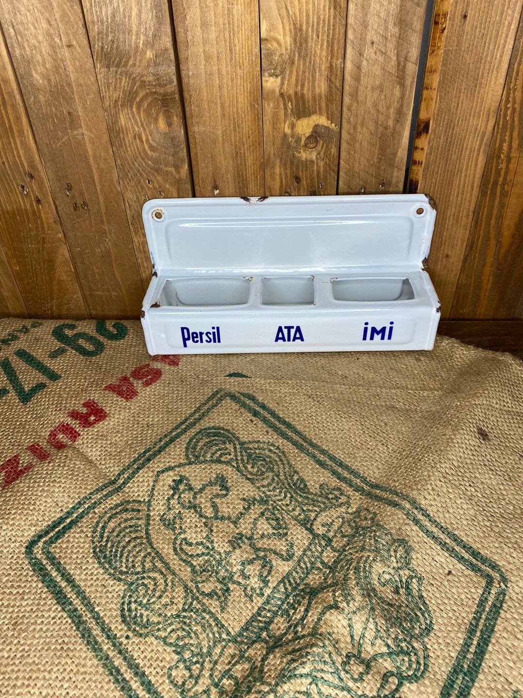 Enamel,detergent,vintage,antie,persil,ata,imi,wall Bracket,gift ...