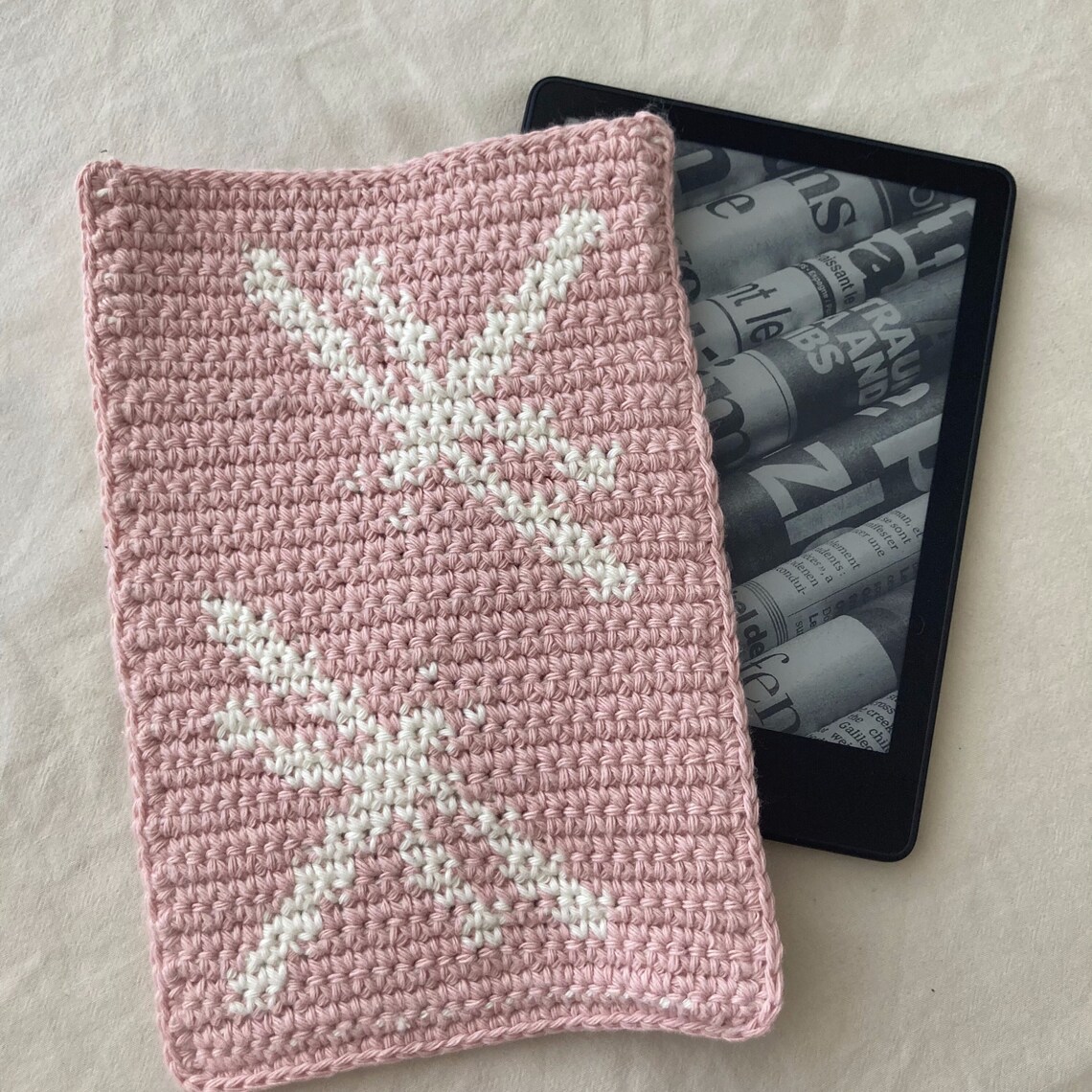 Pink Dragonfly Crochet Kindle/ereader Cover - Etsy