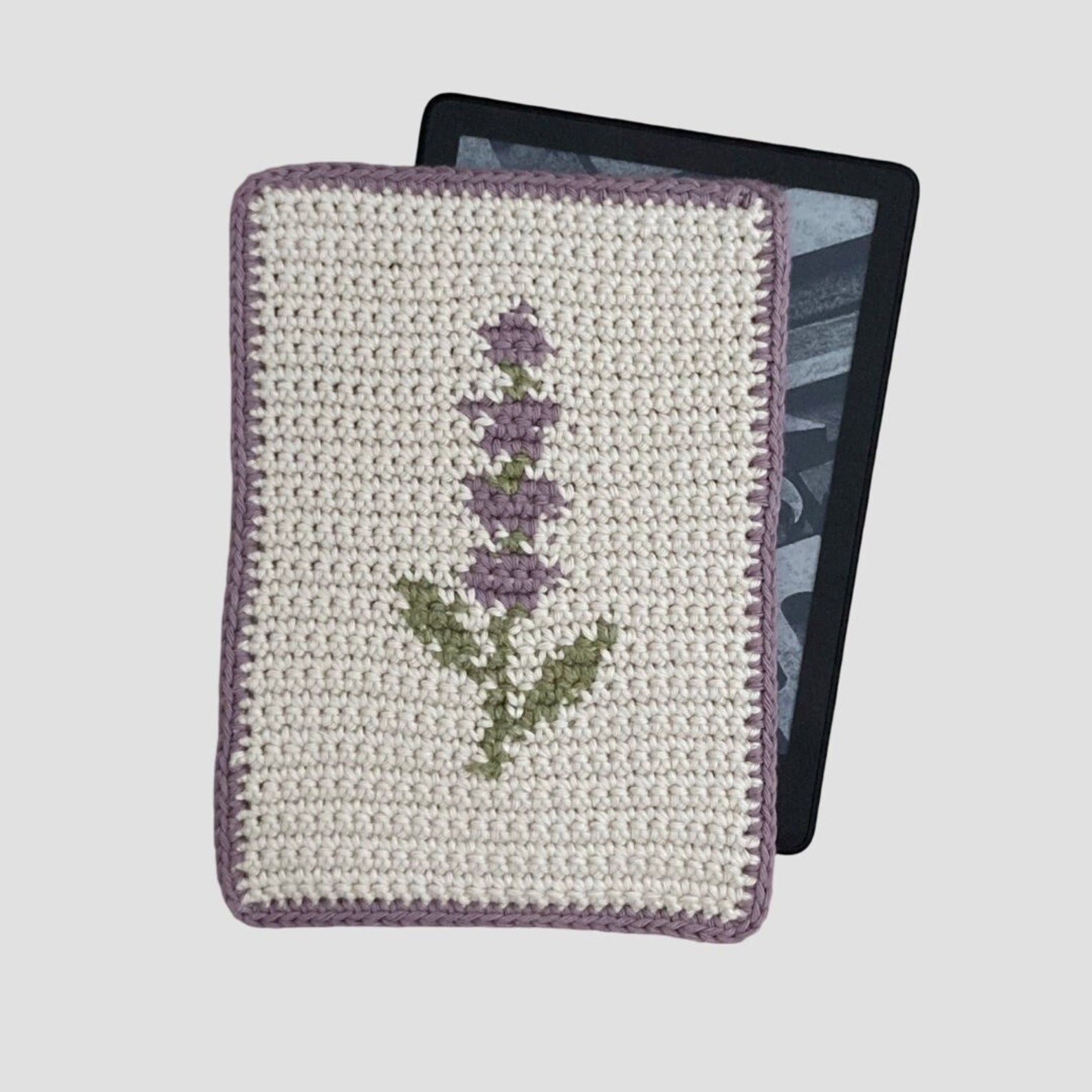 Lavender Crochet Kindle/ereader Cover - Etsy