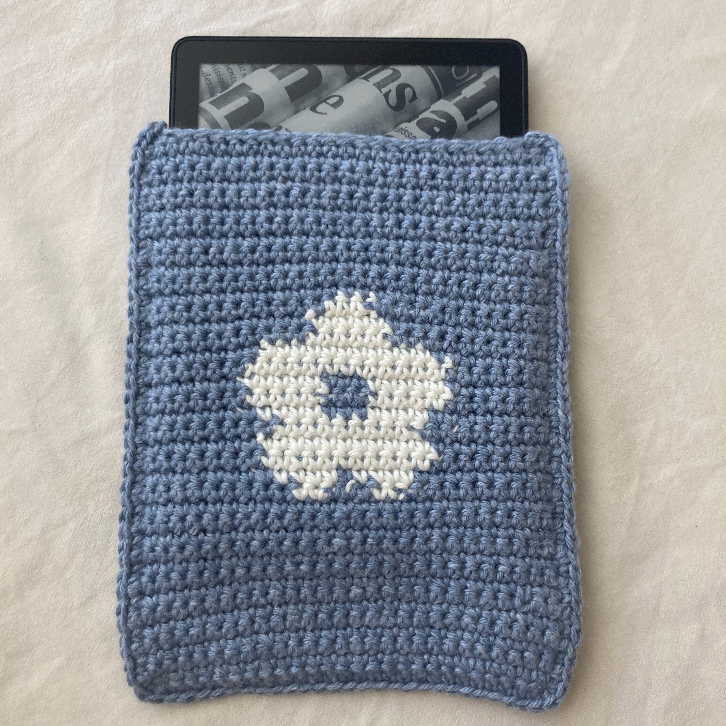 Blue Flower Crochet Kindle/ereader Cover - Etsy