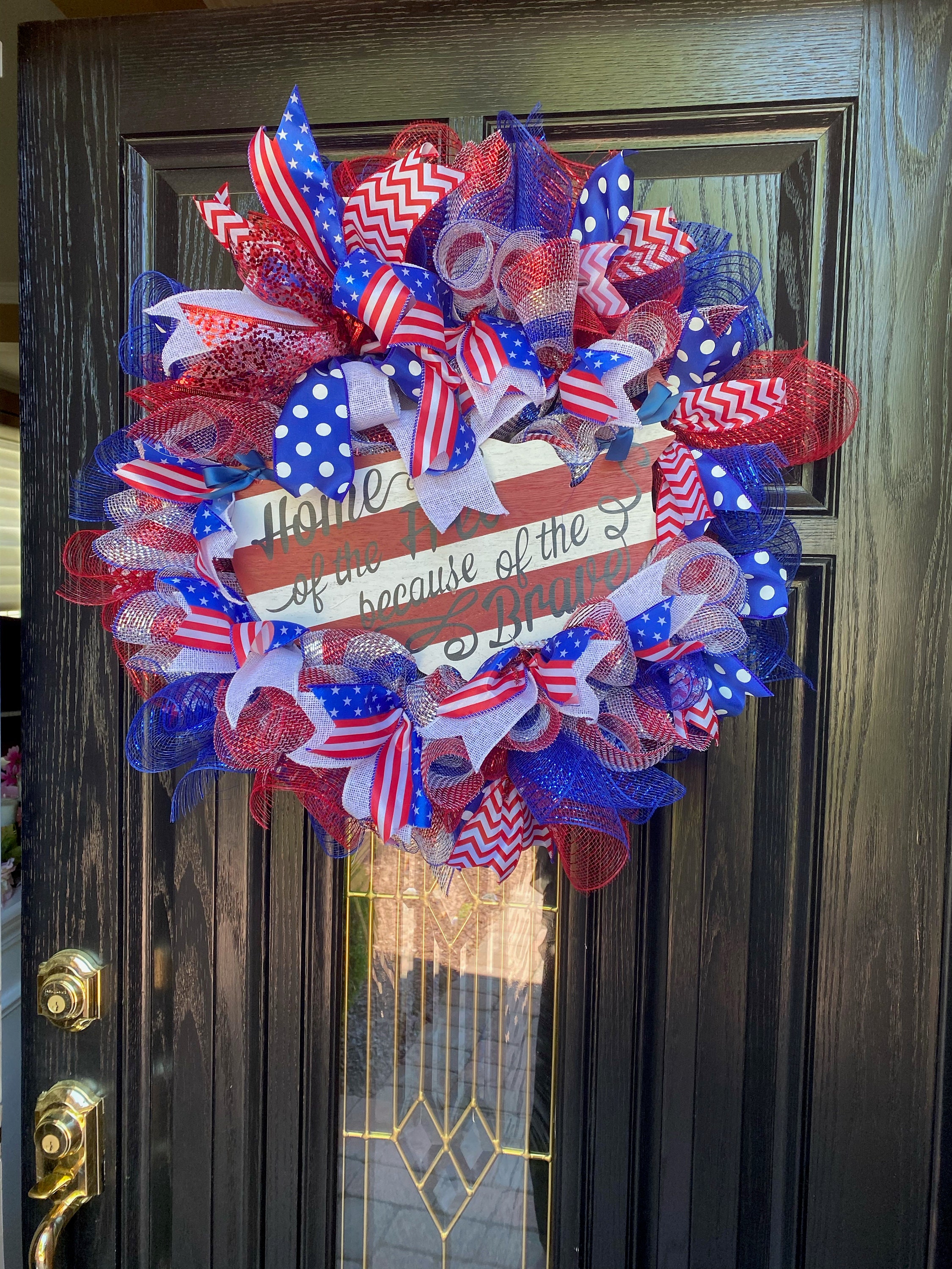 Patriotic Wreath, Americana Wreath, USA Decor - Etsy