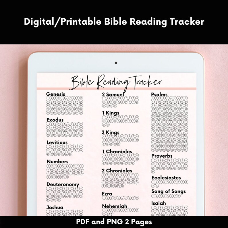 Digital/printable Bible Reading Tracker - Etsy