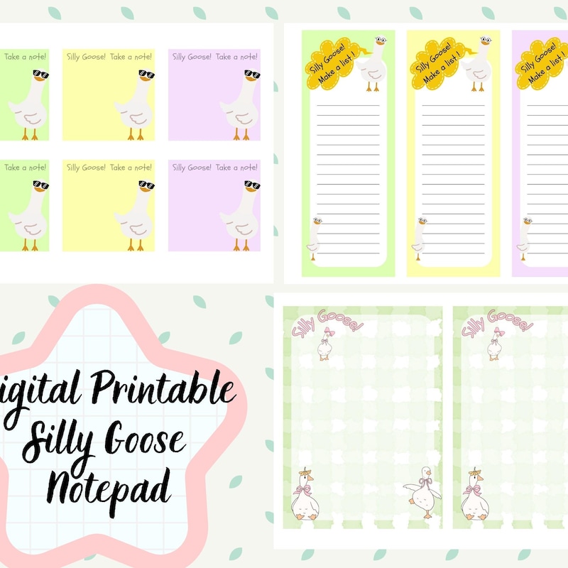 Silly Goose Notepads - Etsy