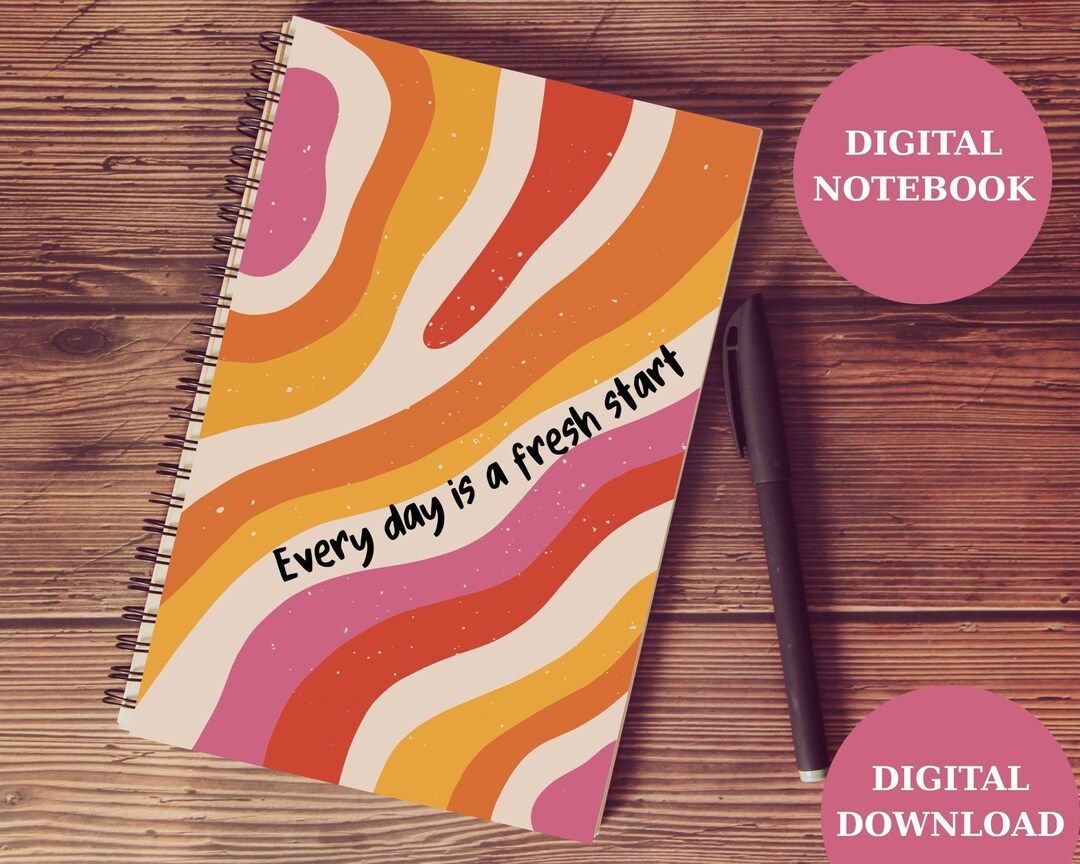 Digital Motto-themed Notebook, Printable Journal, Minimal Notebook ...