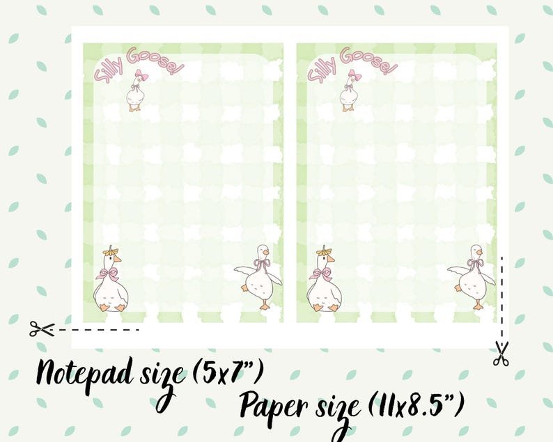Funny Silly Goose Notepad: Printable To-do List (PDF) - Etsy