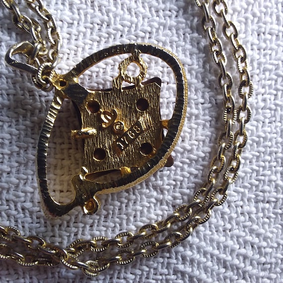 Vintage Elizabeth Reimer Arcansas pendant. Gold tone … - Gem