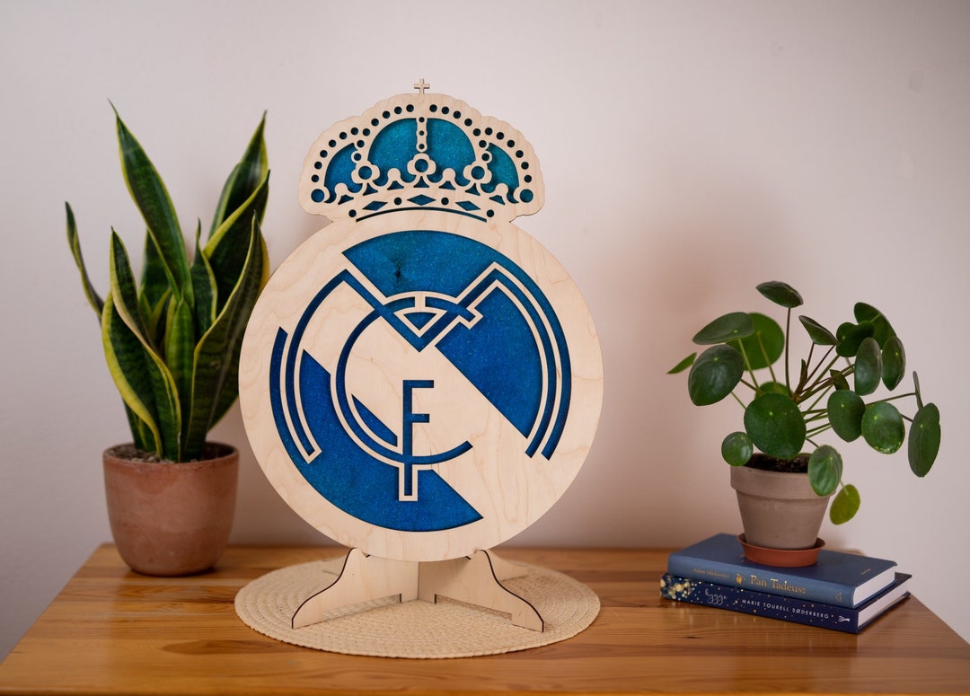 Real Madrid 3D Logo, Handmade, Wood, Collection, Gift, Sport, Football ...