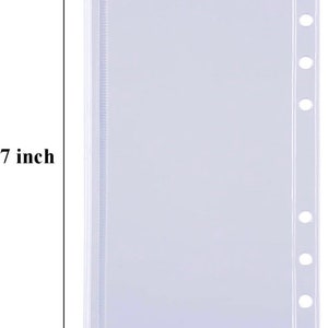 A6 Plastic Envelopes 6 Hole Binder Zipper Folders Suits 6 - Etsy