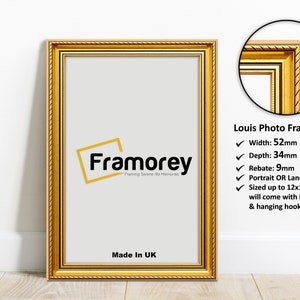 Black Photo Frame / Louis Style Picture Frame / Handmade Photo - Etsy