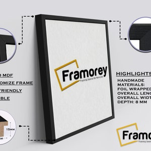 A1 A2 A3 A4 A5 A6 Black Picture Frames Handmade Photo Frames - Etsy