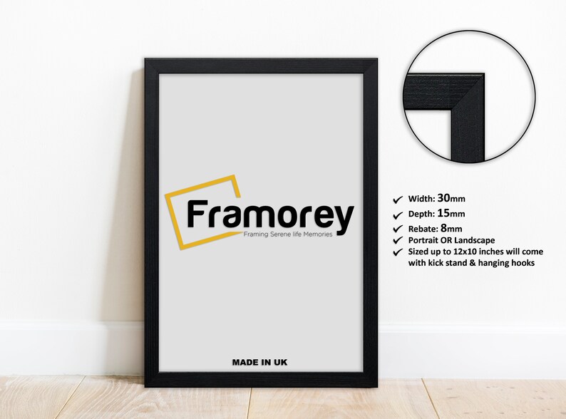 A1 A2 A3 A4 A5 A6 Black Picture Frames Handmade Photo Frames - Etsy