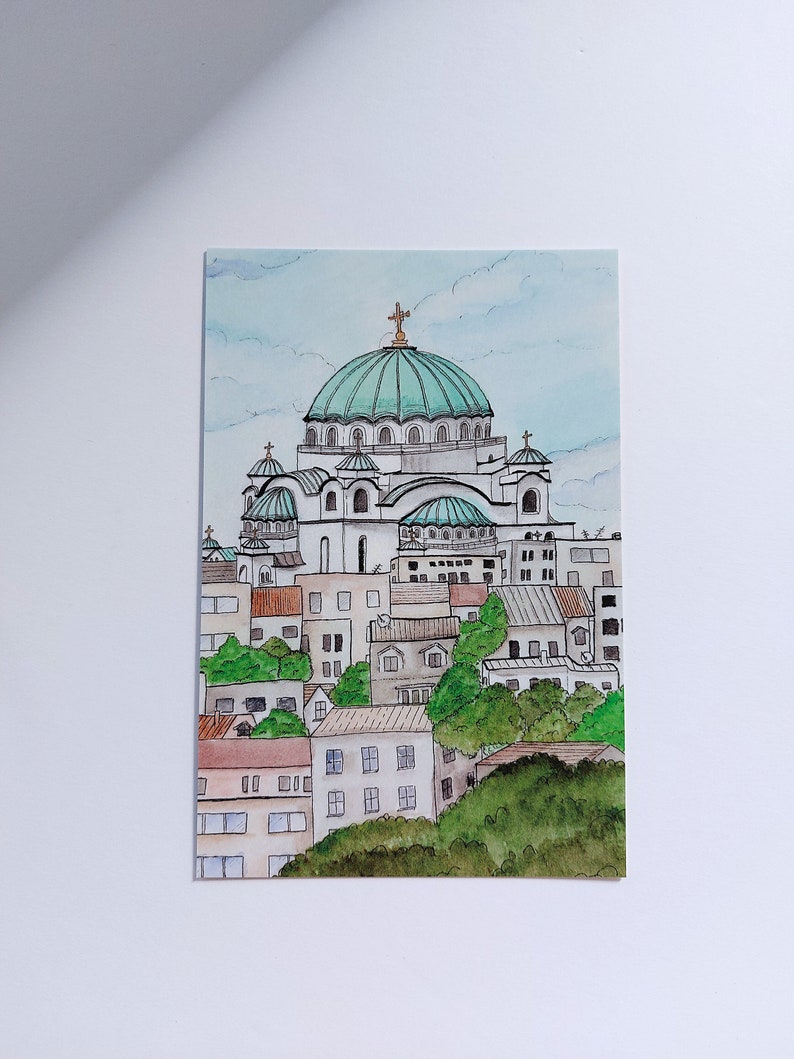 Illustrated Postcards | Belgrade Serbia | European Architecture ...