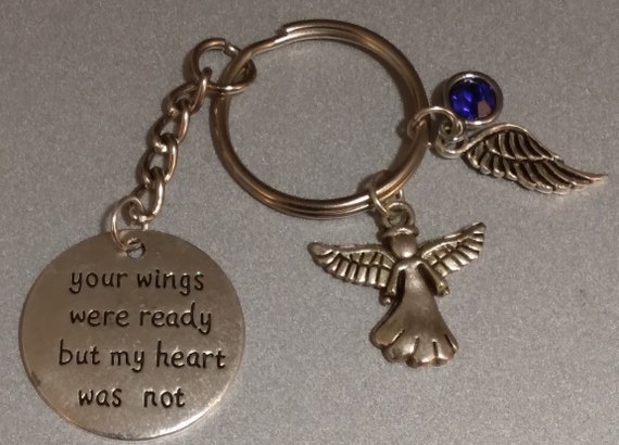 Your wings were ready but my heart was not Memorial Keyring | Etsy