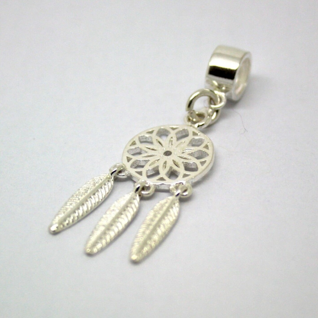 Dreamcatcher / Dream Catcher With Feathers. Dangle Bead Charm / Pendant ...