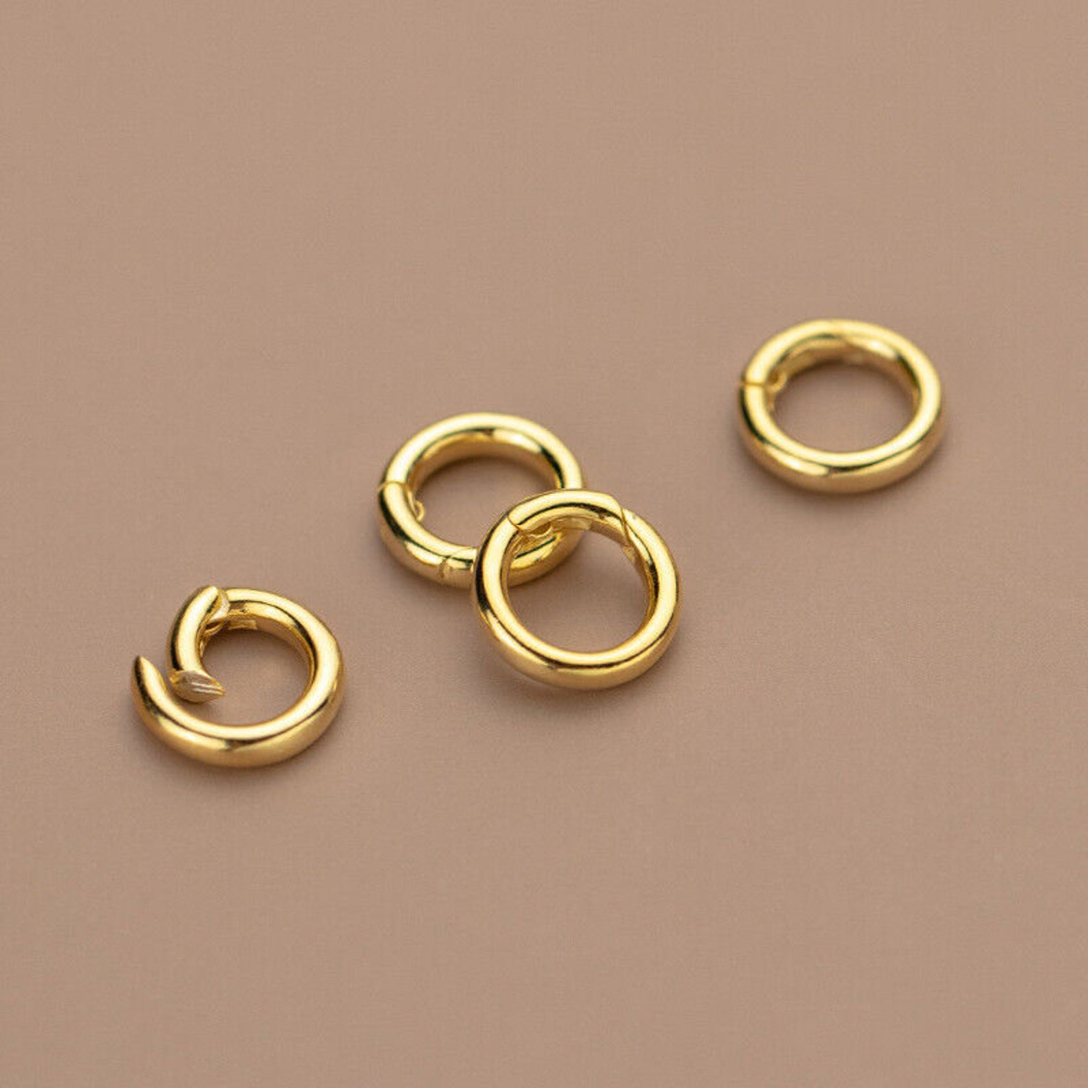 Sprung Hinged Ring Push Clasp / Round Spring Gate Clasp- Circle ...