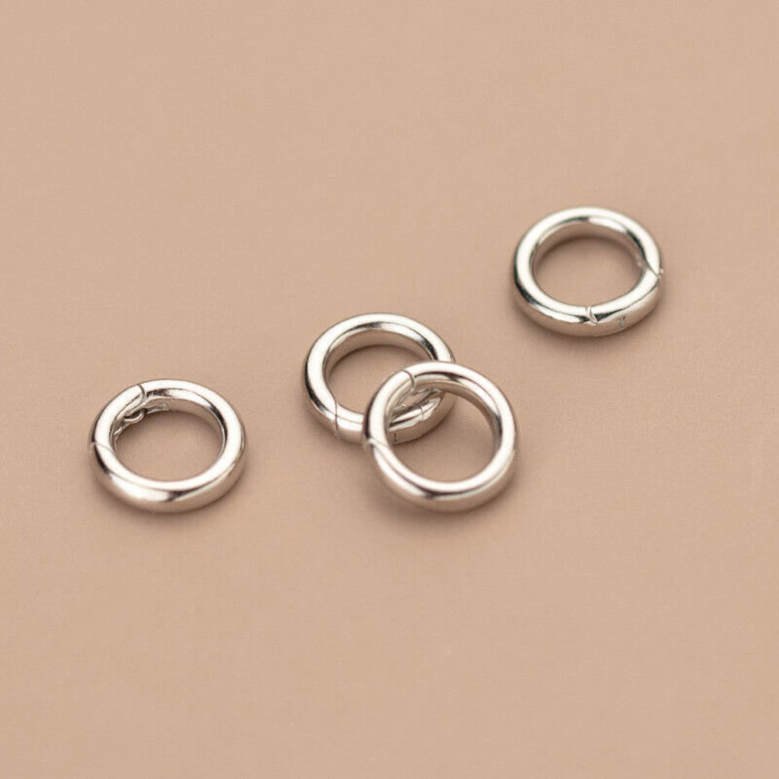Sprung Hinged Ring Push Clasp / Round Spring Gate Clasp- Circle ...