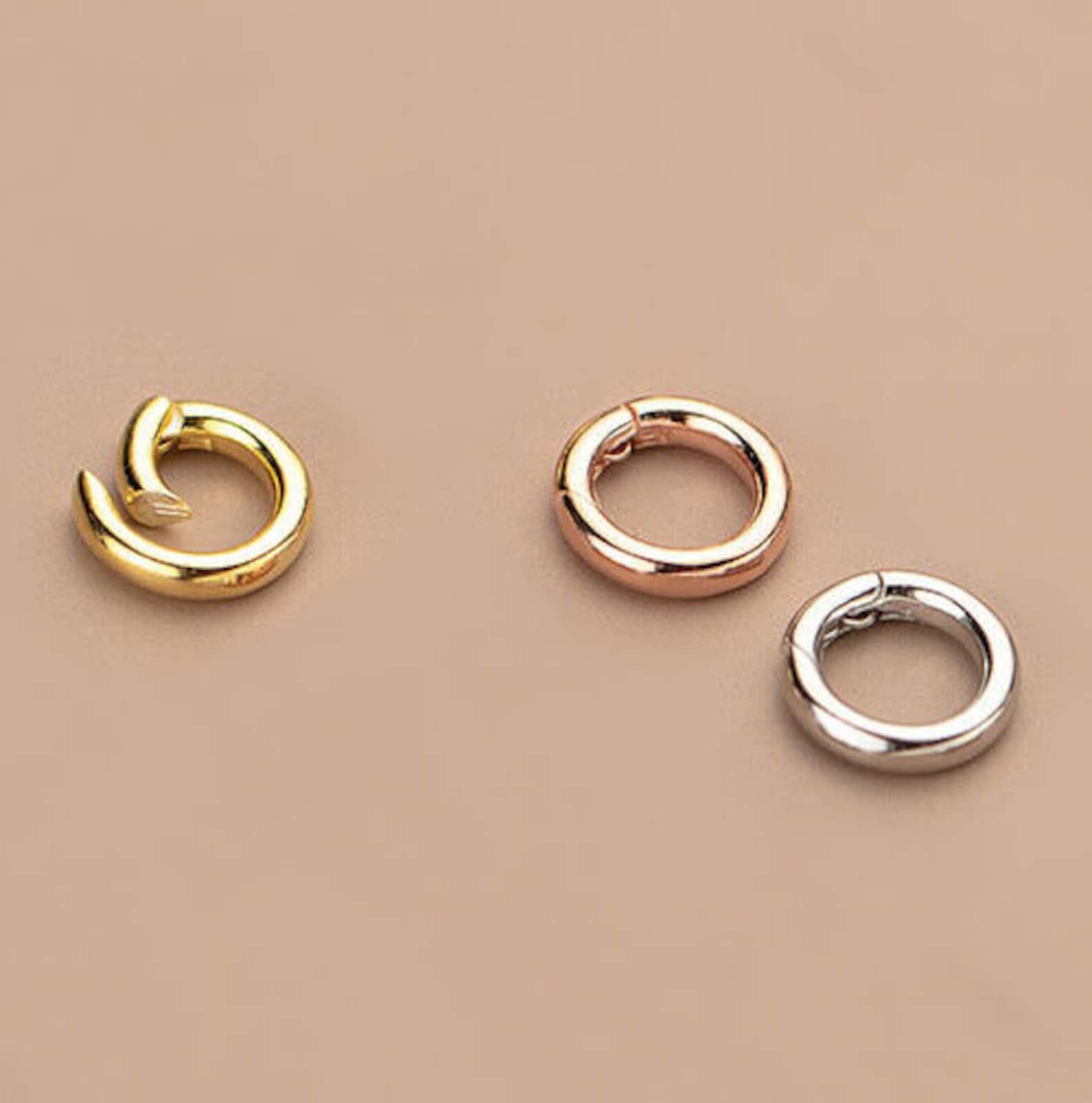 Sprung Hinged Ring Push Clasp / Round Spring Gate Clasp- Circle ...