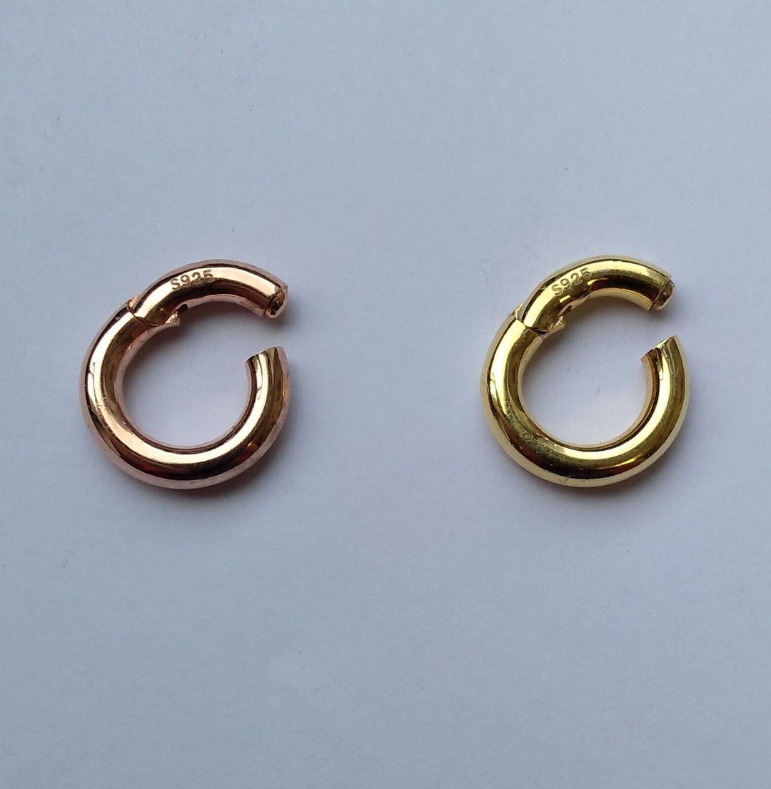 Circle Hinged Clasp- Gate Ring-connector- Gold/rose Gold Plated ...