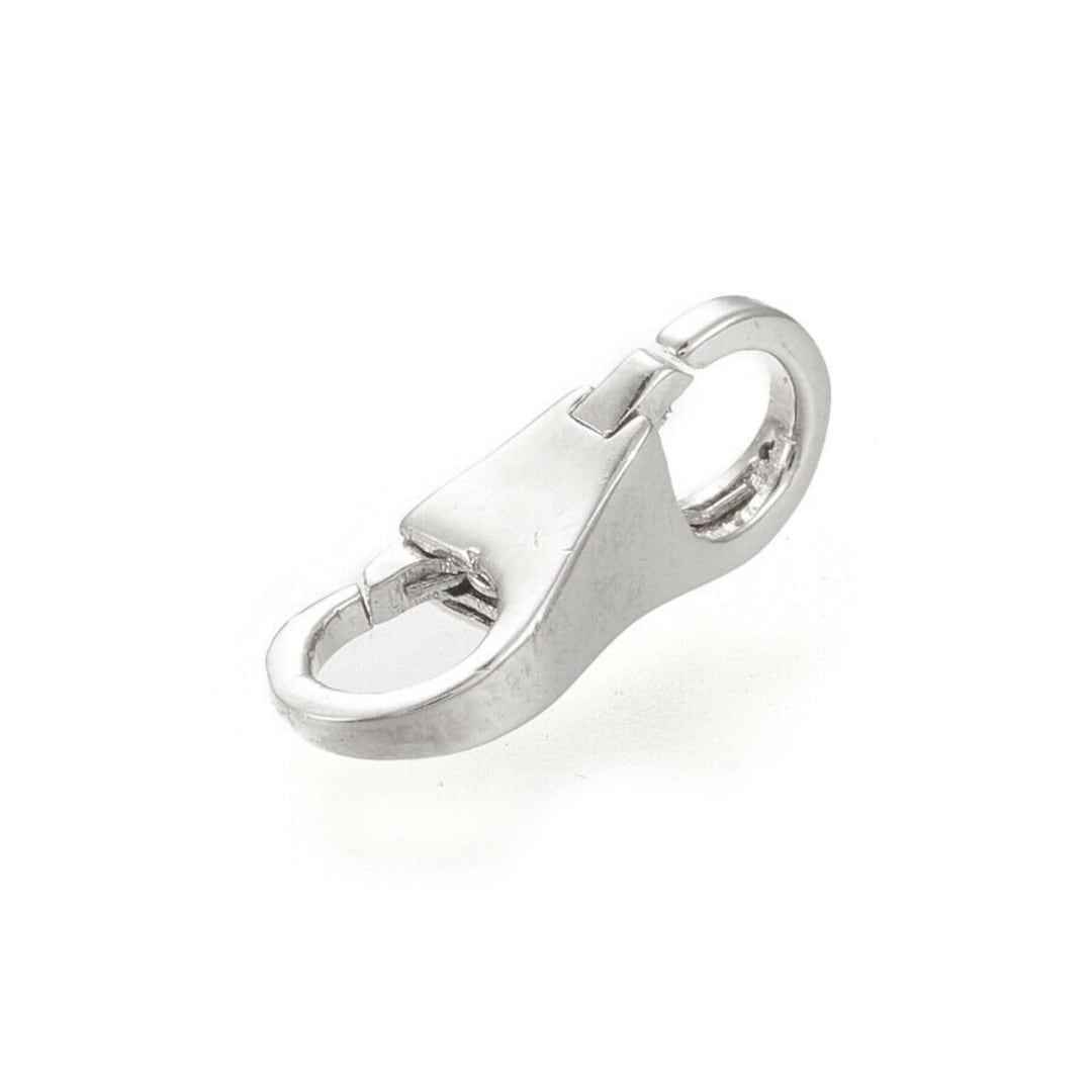 Small Double Lock / Lobster Clasp - Solid 925 Sterling Silver - 14mm - Etsy