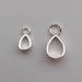 BAIL for Pendant or Charm With Fixed Open Ring. Solid 925 Sterling ...