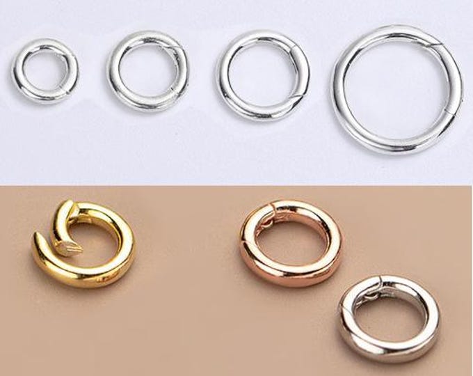 Sprung Hinged Ring Push Clasp / Round Spring Gate Clasp- Circle ...