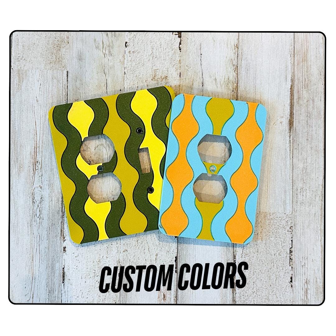 Retro-70s Outlet Covers, Multiple Colors, Perfect for Renters and ...