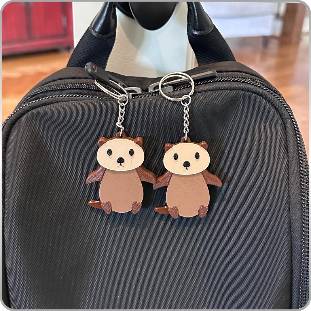 Otter Backpack Keychain – Cute Bag Charm for Kids, Perfect for Back to ...