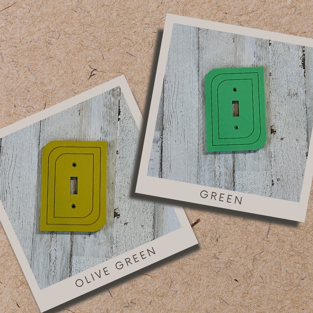 Vintage Inspired Rounded Corner Rocker Light Switch Plate With Insert ...