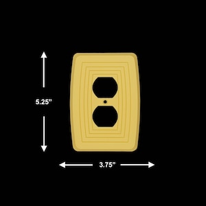 Minimalist Mid Century Modern Dual Toggle Switch Plate Cover With Retro ...