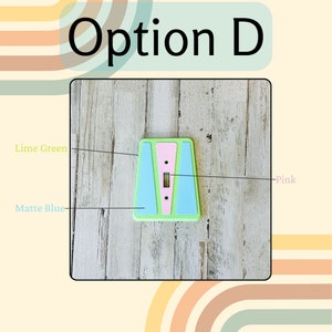 Tri-color Mid Century Modern Single Toggle Light Switch Cover and ...