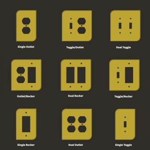 Retro Dual Toggle Light Switch Plate Cover With Mid Century Modern ...