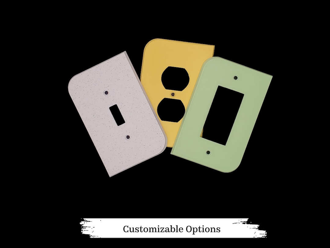 Mid Century Rounded Single Toggle Switch Cover in Retro Design - Etsy