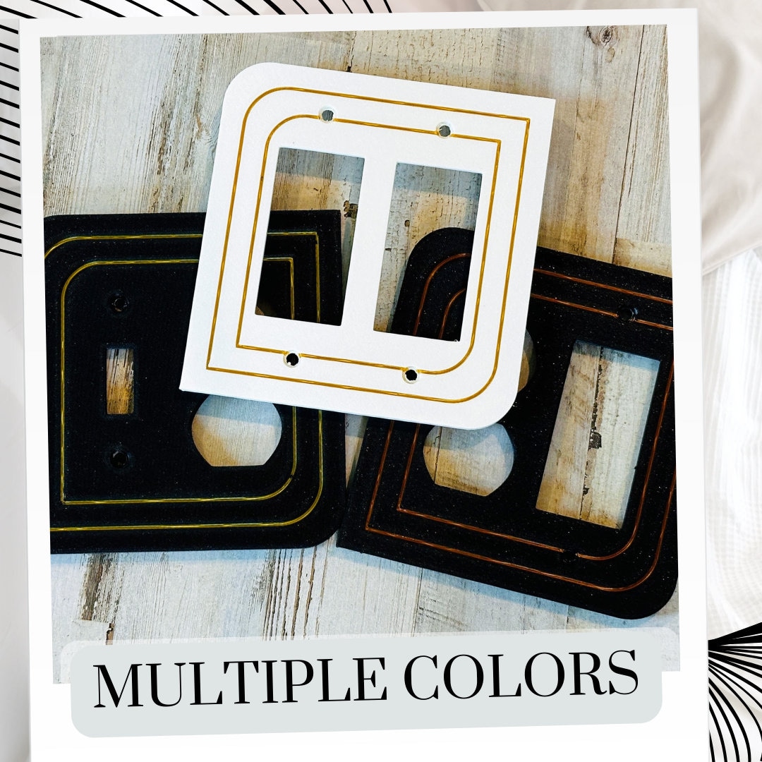 Mid-century Modern Switch Plate With Rounded Corner, Perfect for Home ...