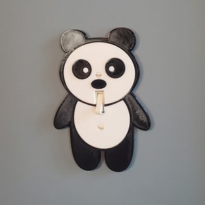 Cute Panda Light Switch Cover, Single Toggle Light Switch Plate, Kids ...