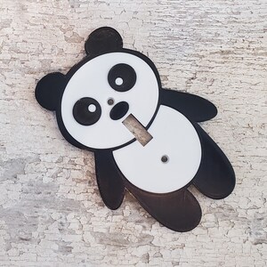 Cute Panda Light Switch Cover, Single Toggle Light Switch Plate, Kids ...